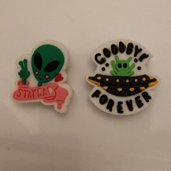 Accessories | Lot Of 2 Alien Croc Style Charms Space Themed | Poshmark